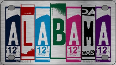 Alabama License Plate Art Novelty Mini Metal Aluminium License Plate ...
