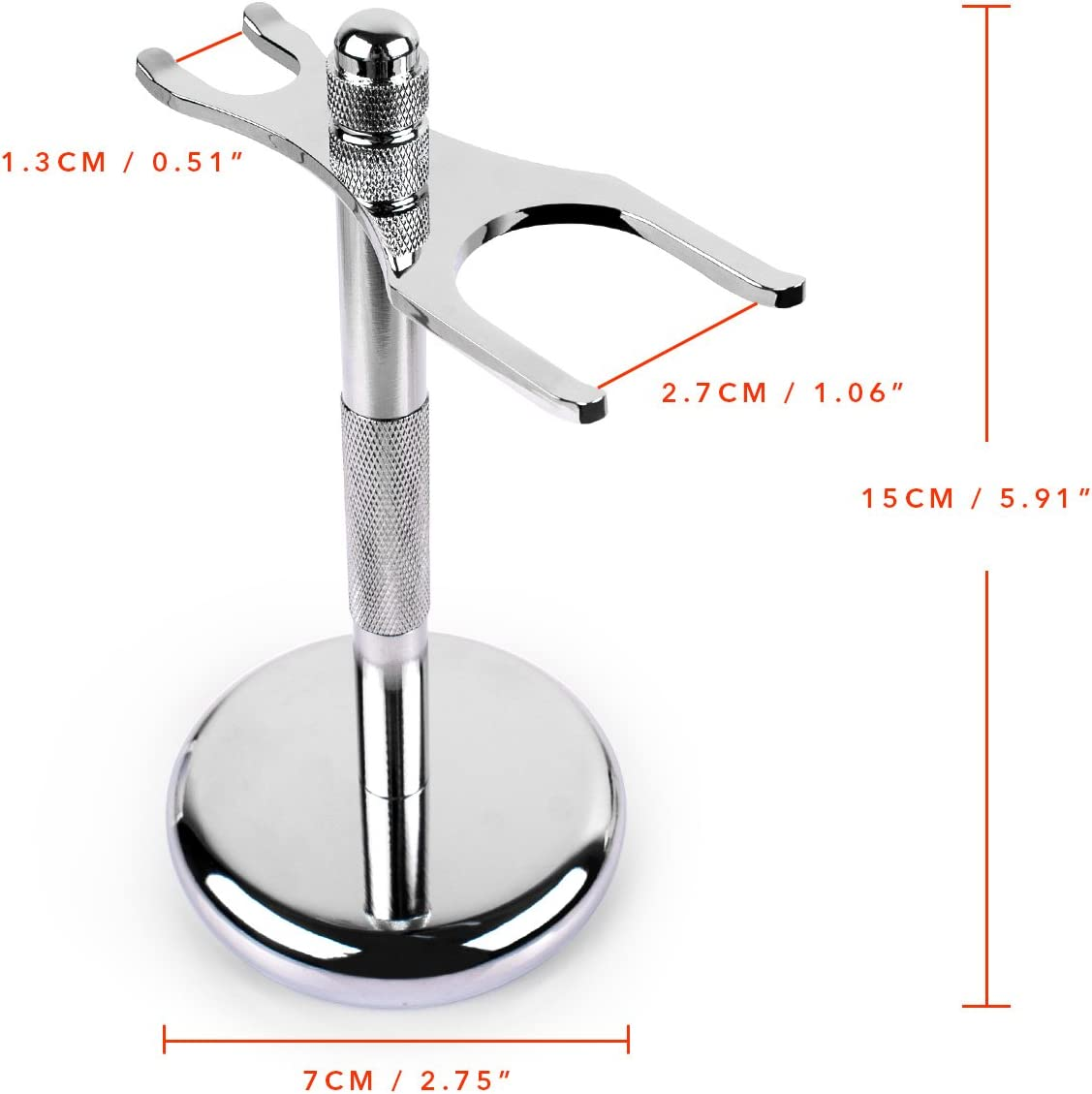 Deluxe Chrome Razor and Brush Stand Holder, Prolong the Life of Your ...