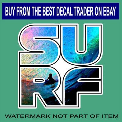 SURF SCAPES Decal Sticker SURFBOARD SURFING Man Cave Car Truck Surf ...