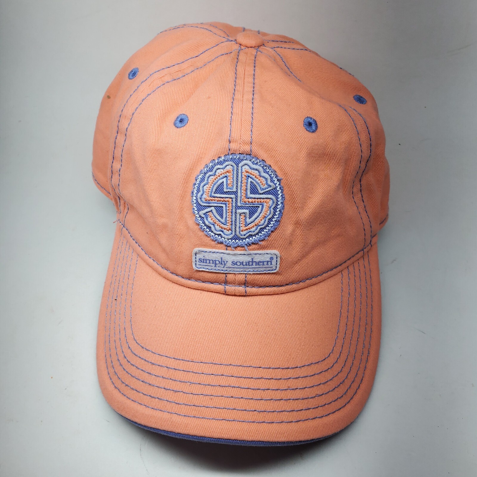 Simply Southern Baseball Cap Womens OSFM Strapback Preppy Classy Peach ...