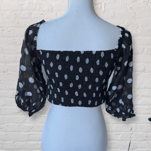 Skyler rose polka dot top Size S | eBay