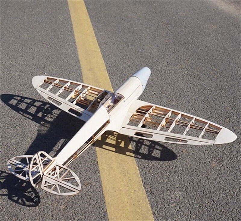 WWII British Spitfire Fighter RC Model Balsa Wood Aircraft Kits ...