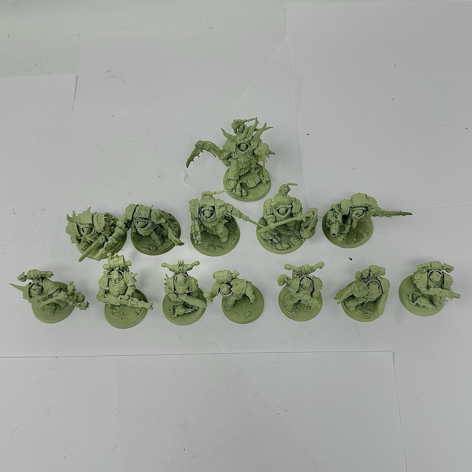 warhammer 40k death guard lot Bases Coated Green | eBay