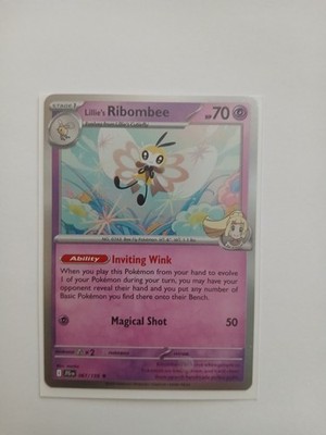 Lillie's Ribombee Pokémon Card Inviting Wink Ability | eBay