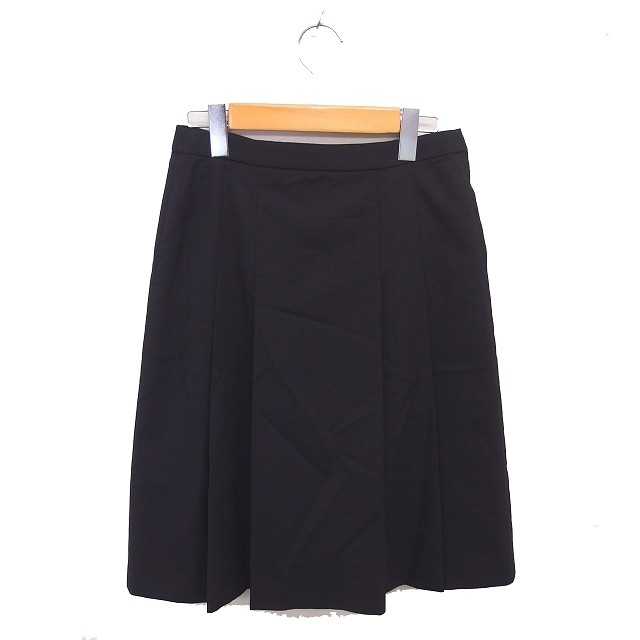 Margaret Howell Pleats Tuck Wrap Skirt Wool Black Knee Length US 1 Used ...