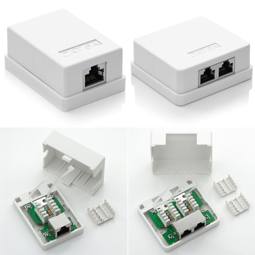 Patchkabel Netzwerkdose Datendose CAT6a LAN DSL RJ45 Netzwerk Daten ...