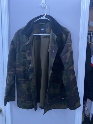 Vans 3725 Men's Camo Hillcrest Fleece Collared Shirt Jacket Size Medium ...