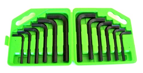 12pc GRIP TOOLS JUMBO HEX ALLEN KEY WRENCH SET METRIC & SAE 92155 | eBay