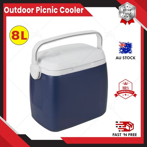 8L Picnic Cooler Camping Outdoors Ice Box Drink Food Storage Cooling ...