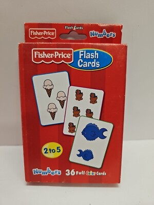 Fisher Price Flash Cards Numbers 36 Full Color Cards Ages 2-5 | eBay