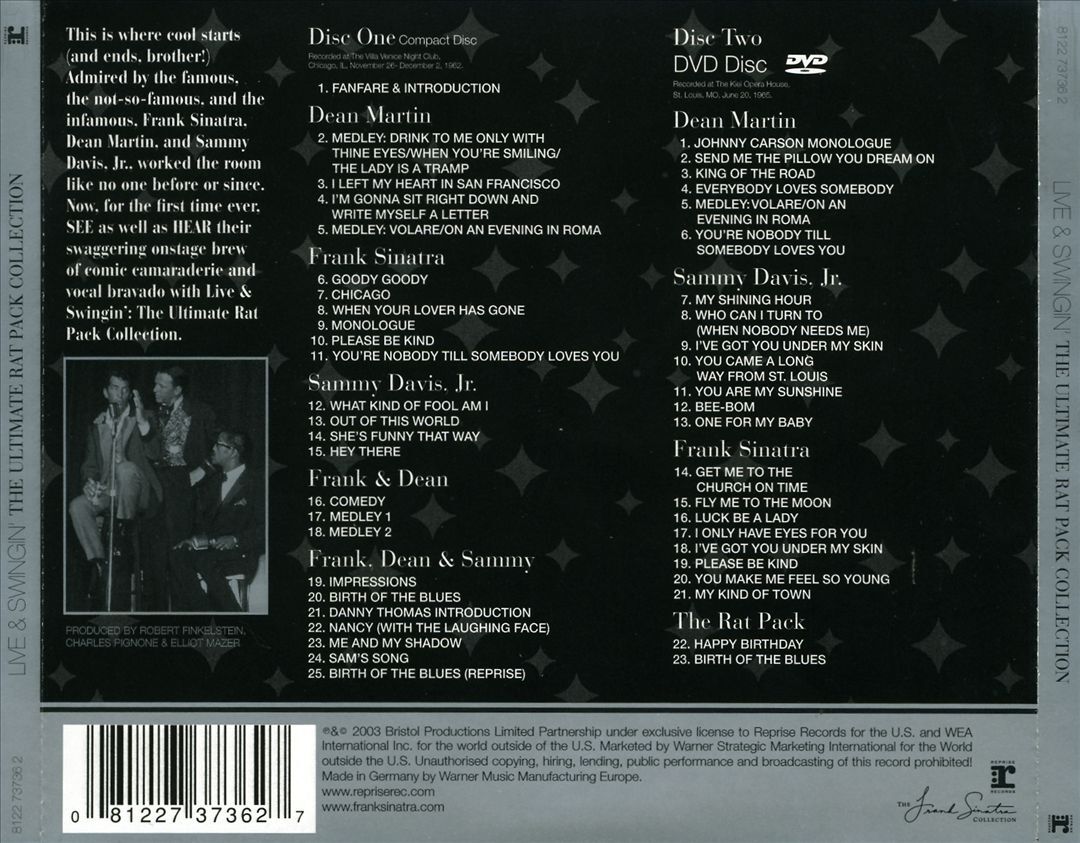 THE RAT PACK LIVE & SWINGIN': THE ULTIMATE RAT PACK COLLECTION [UK CD ...