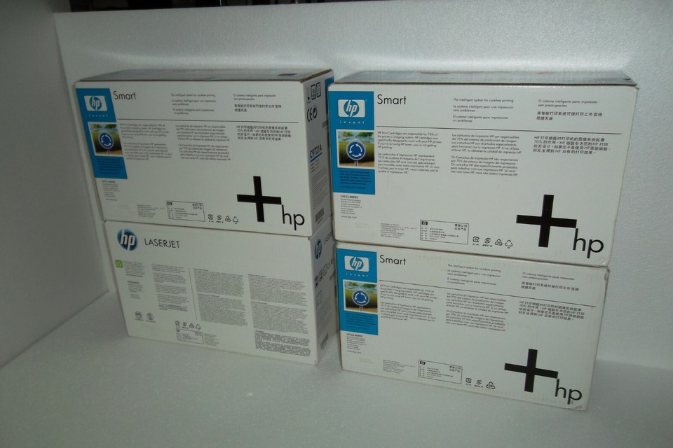 HP 641A Toner Cartridge Set B/C/M/Y Hi-Yield 9K C9720A C9721A C9722A ...