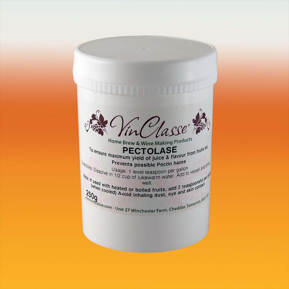 VinClasse Pectolase - Pectinase - Pectin Enzyme - 250g Tub For Wine ...