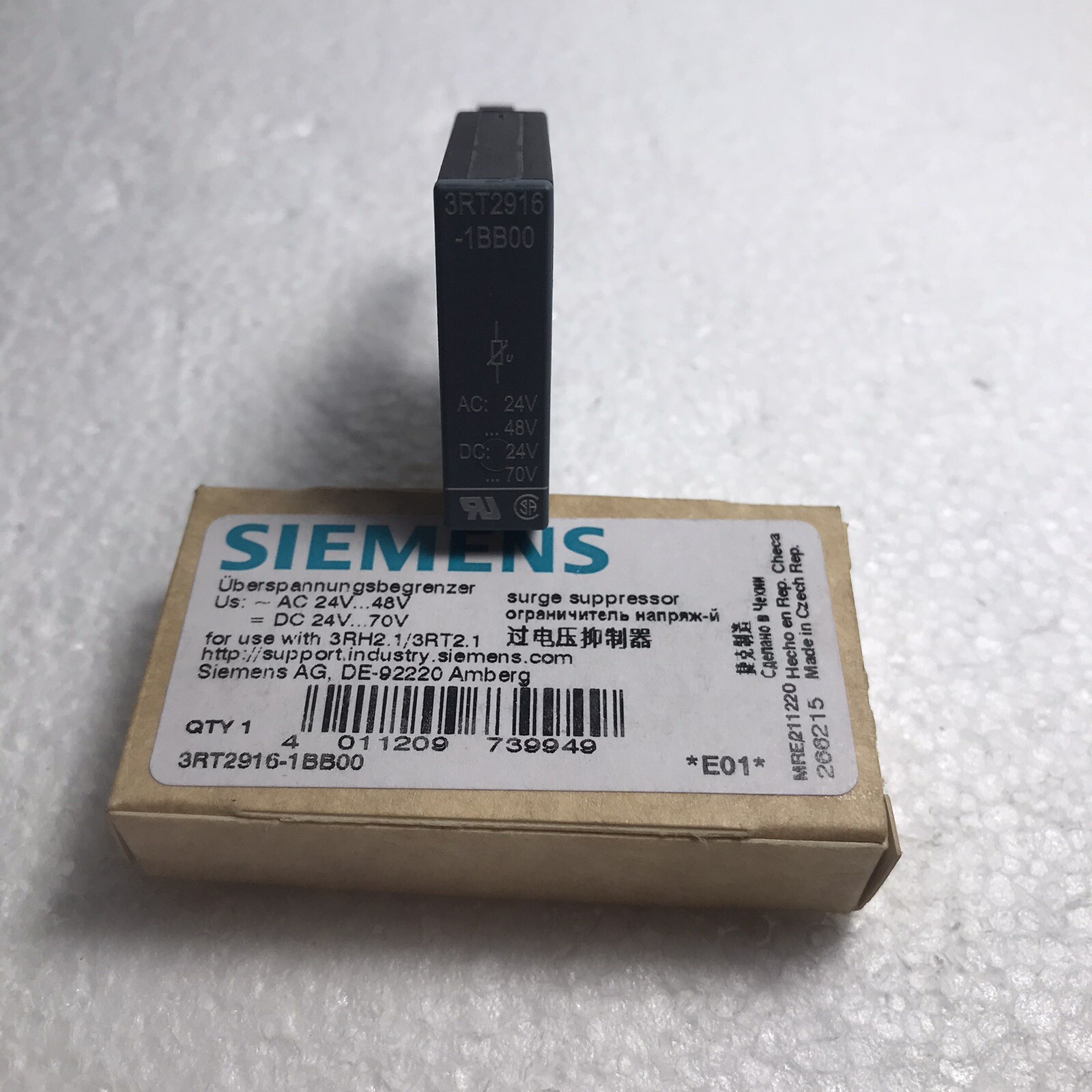 Siemens 3rt2916-1bb00 Overvoltage Limiters Varistor 3rt2 916-1bb00 for ...
