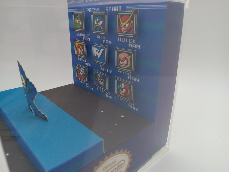 Megaman 2 Boss Select Screen Rockman Nintendo NES Shadow Box Diorama ...