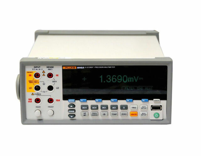 FLUKE 8846a Bench Digital Multimeter True RMS Auto Range 1 kV 10 A 6.5 ...