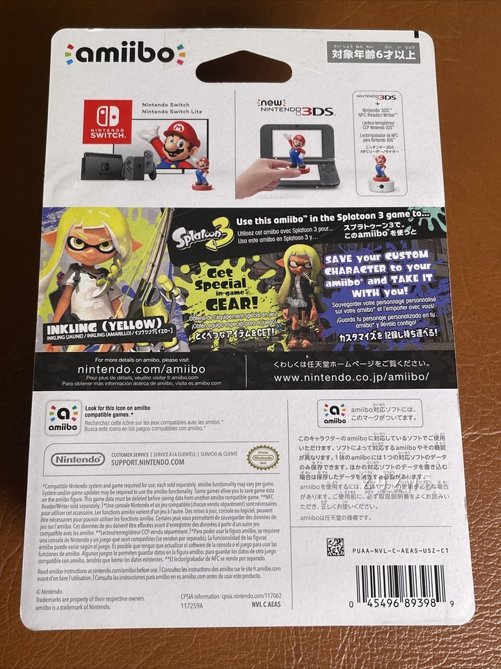Inkling Yellow Splatoon 3 Nintendo Amiibo - Brand New Sealed | eBay
