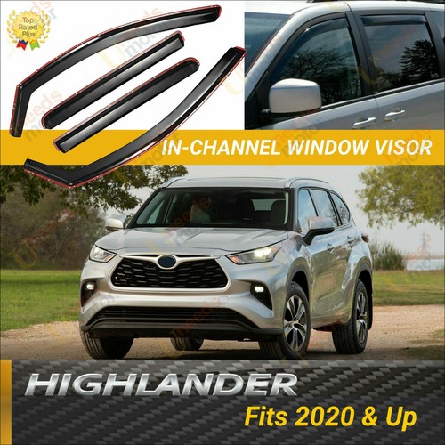 Fits Toyota Highlander 2020-2024 In-Channel Vent Window Visors Guard ...