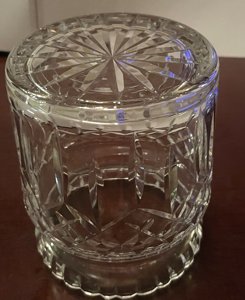 Heavy Elegant Crystal Biscuit Barrel Cookie Candy Jar 5 3/4" Tall | eBay