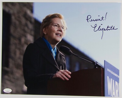 Elizabeth Warren JSA Autograph Signed Photo COA 11 x14 Senator | eBay