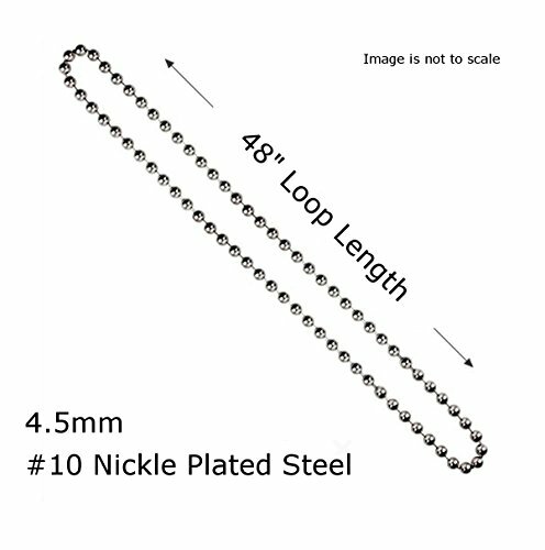 #10 NICKEL Plate METAL BEAD CHAIN for CLUTCH ROLLER WINDOW SHADES - 48 ...
