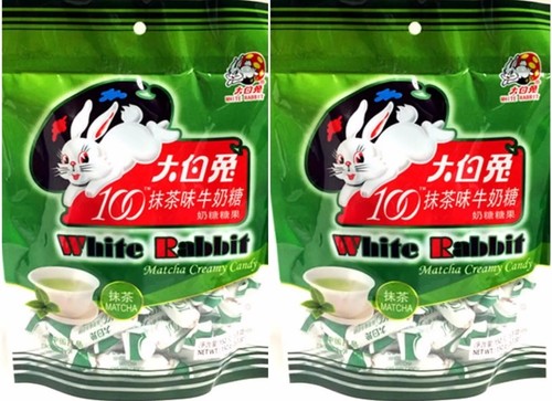 2 BAGS White Rabbit Matcha Green Tea Creamy Milk Chewy Candy 32 pcs ...