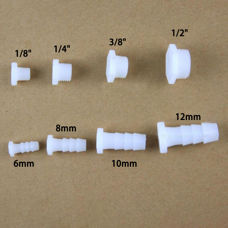 Plastic Barbed / Threaded Plug Blanking End Caps Tube Pipe Inserts ...