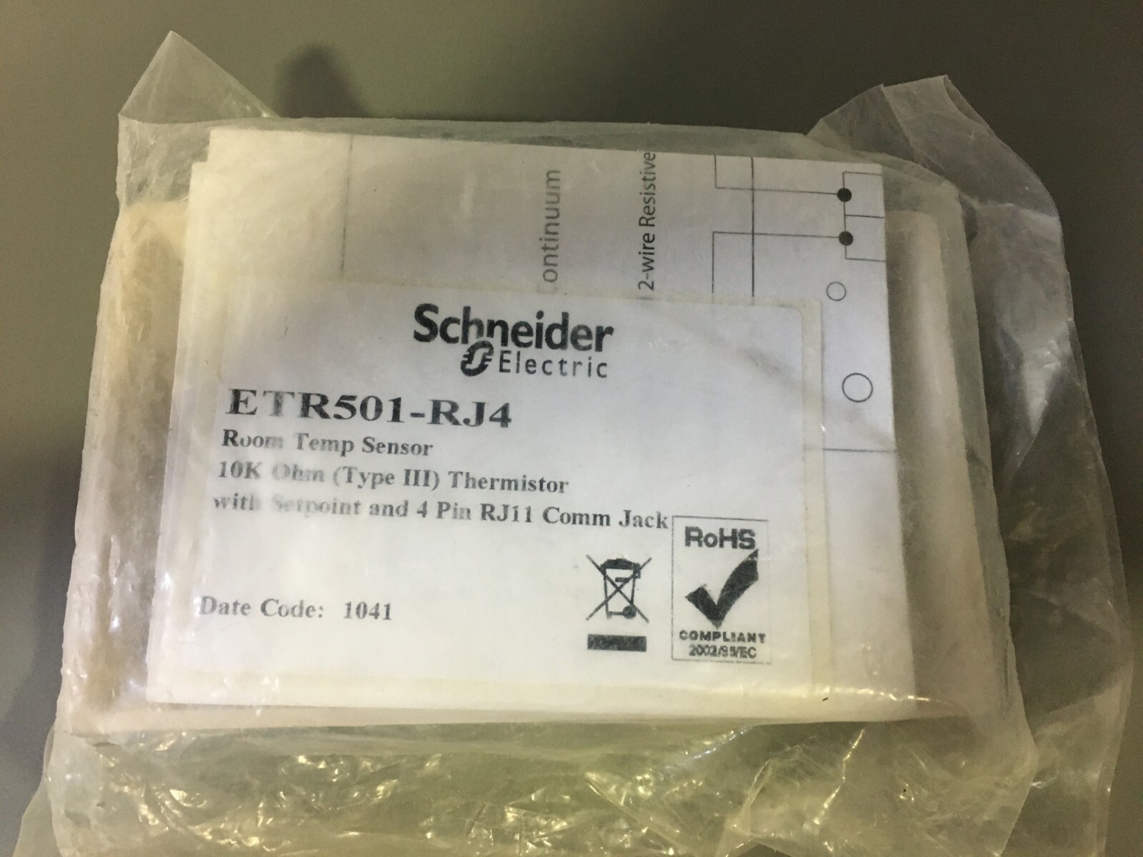 Schneider Electric ETR501-RJ4 Room Temp Sensor (New) | eBay