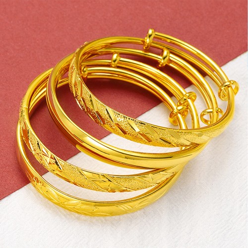 2 pcs Alluvial Push Pull Bracelet Brass Art Wrist Delicate Female | eBay UK