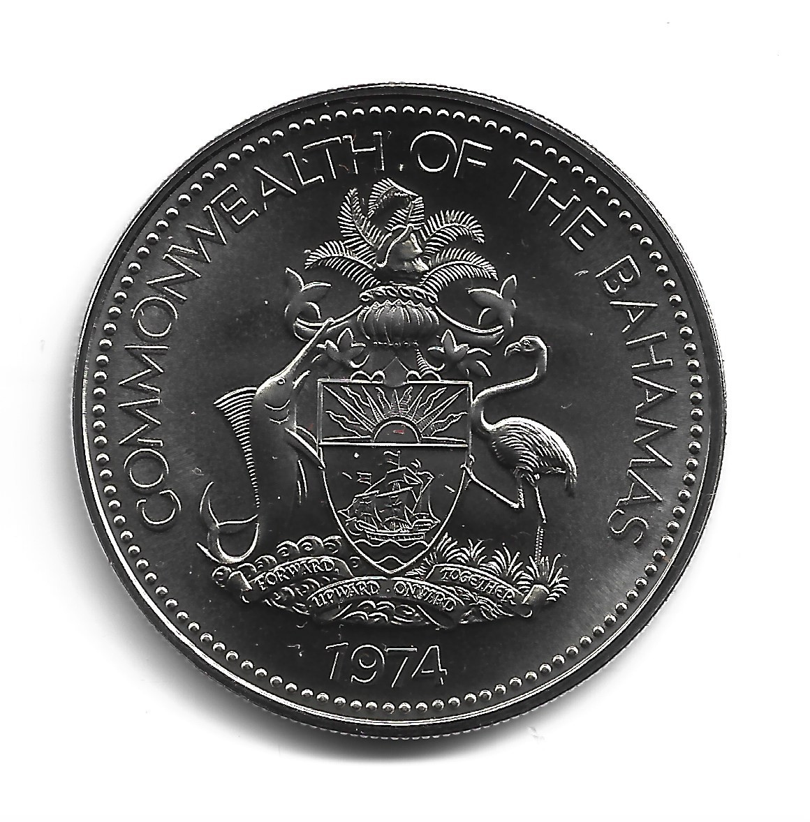 World Coins – Bahamas $2 Dollars 1974 Coin KM# 66 BU UNC From Set ...
