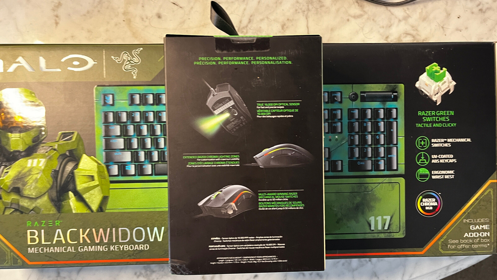 Halo Infinite Razer BlackWidow V3 Mechanical Keyboard w/ Razer Mamba ...