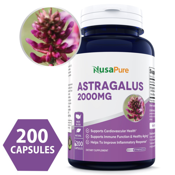 NusaPure Pure Astragalus 3000mg 200 Vegetarian Capsules for sale online ...