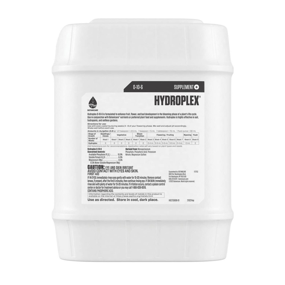 Botanicare Hydroplex, Bloom Enhancer, 0-10-6, 5 gal. | eBay