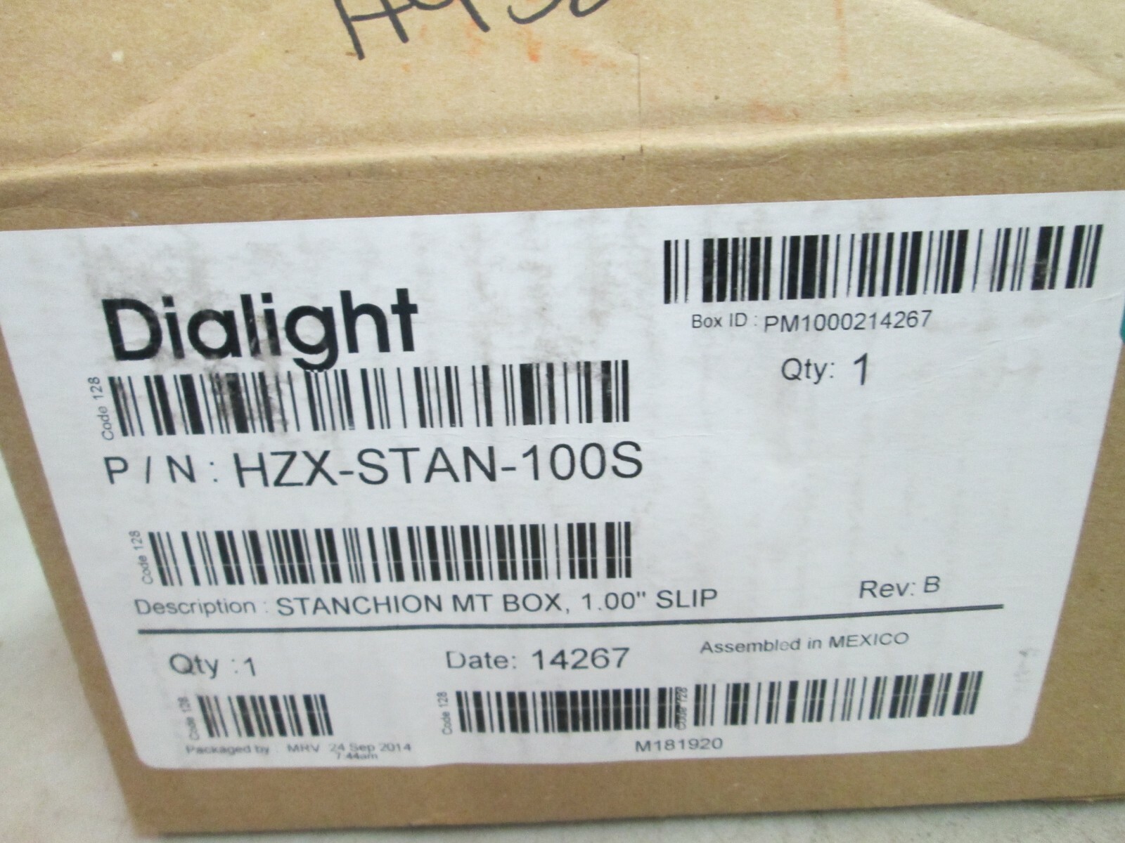 Dialight Stanchion Mount Junction Box P/N: HZX-STAN-100S For 1" Pipe ...