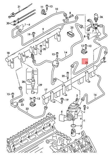 Genuine AUDI A6 Avant S6 quattro A8 S8 4E2 4E8 4F2 Fuel Line Left ...