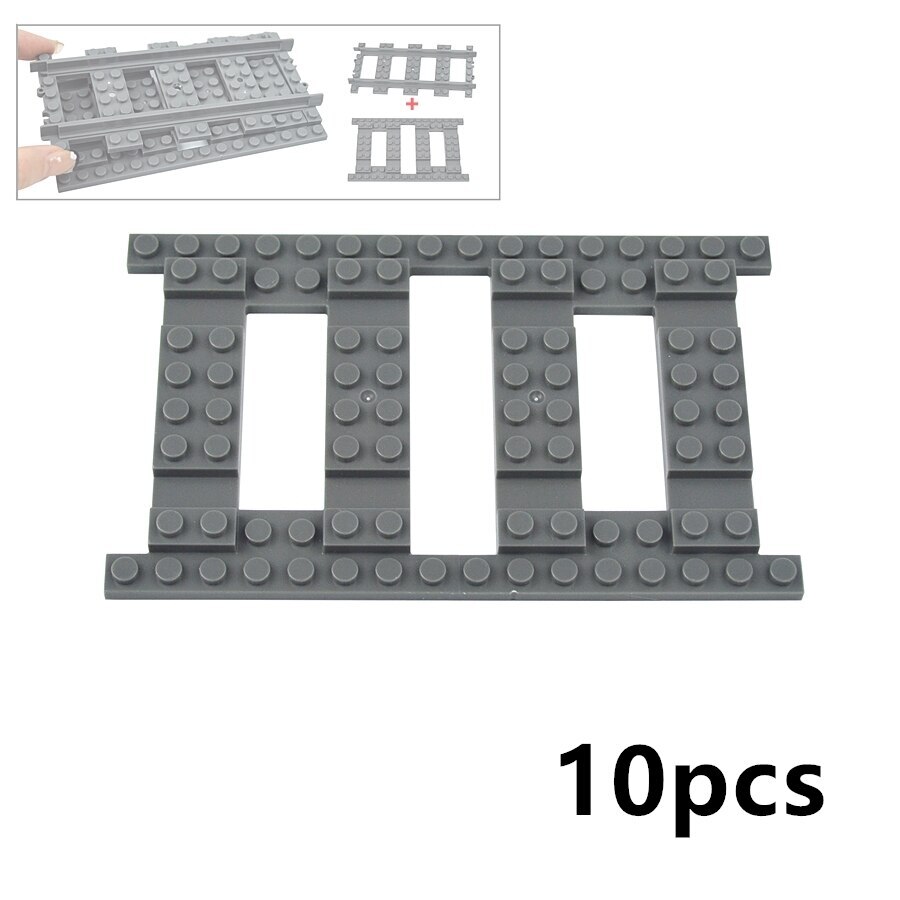 Track Crossing Switch Forked Rail for Lego Kit Train Building Blocks ...