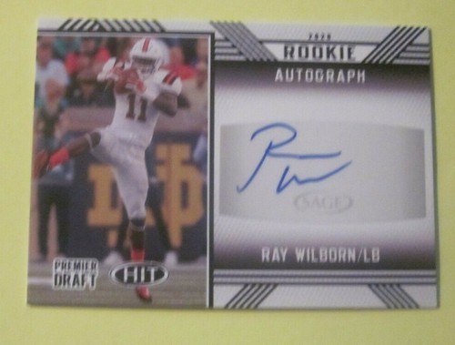 RAY WILBORN 2020 Sage Hit Premier Draft High Series #A46 Black Auto ...