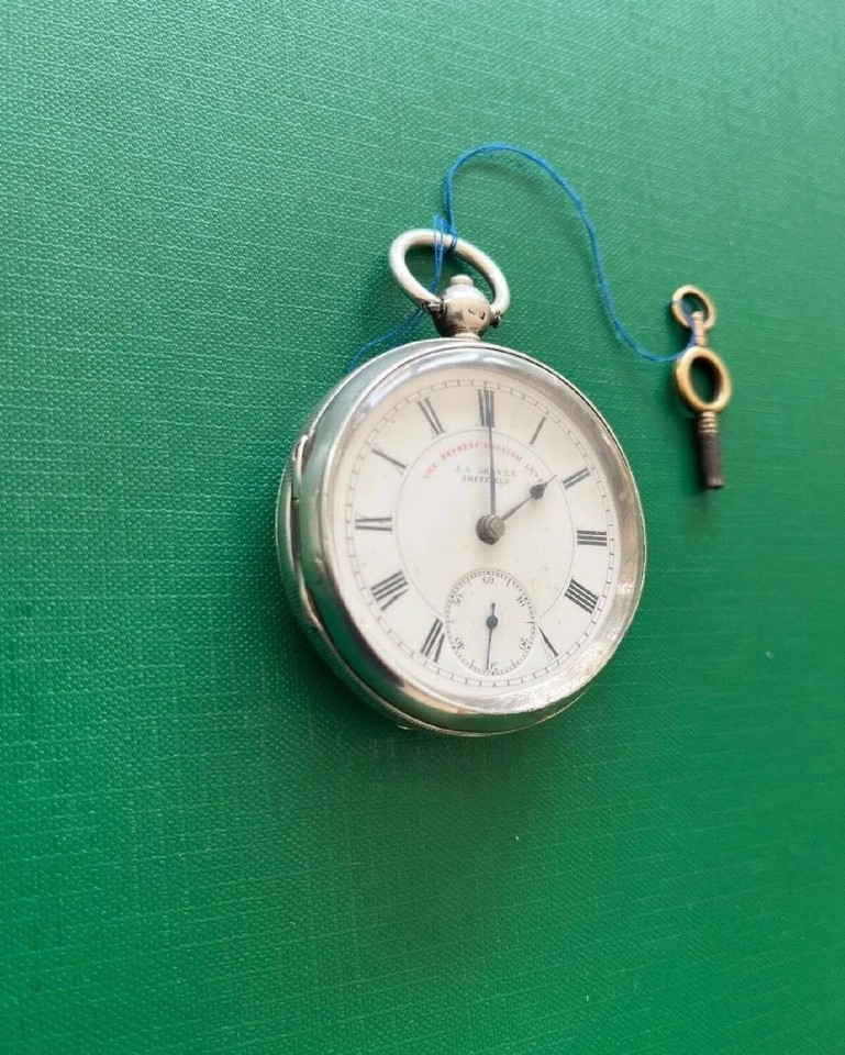 JG Graves Express Sheffield Sterling Silver 18 Lignes 52.5mm RARE ...