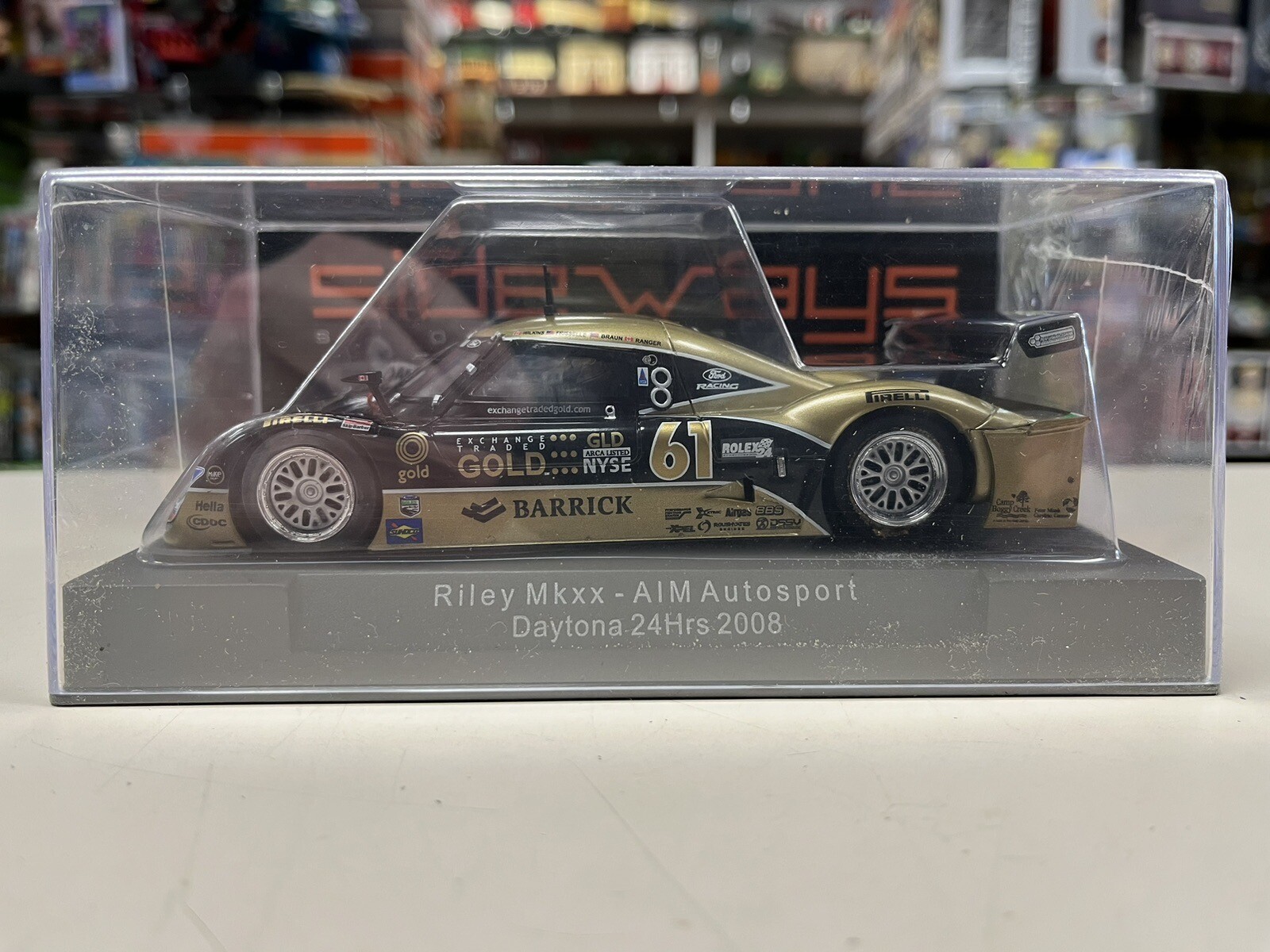 * SIDEWAYS CAR MODEL 1/32 RILEY MKXX AIM AUTOSPORT DAYTONA 24HRS 2008 ...