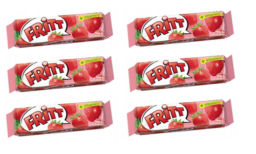 6 x FRITT CHEWY STRAWBERRY - CANDY GUM - 6x70G - FRUIT SOFT CANDY ...