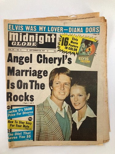 Midnight Globe Tabloid September 20 1977 Vol 24 #14 Elvis Presley ...