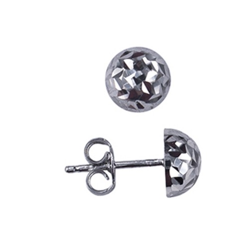 SALE! Sterling Silver Italian Dia Cut Dome Stud Earrings | eBay Australia