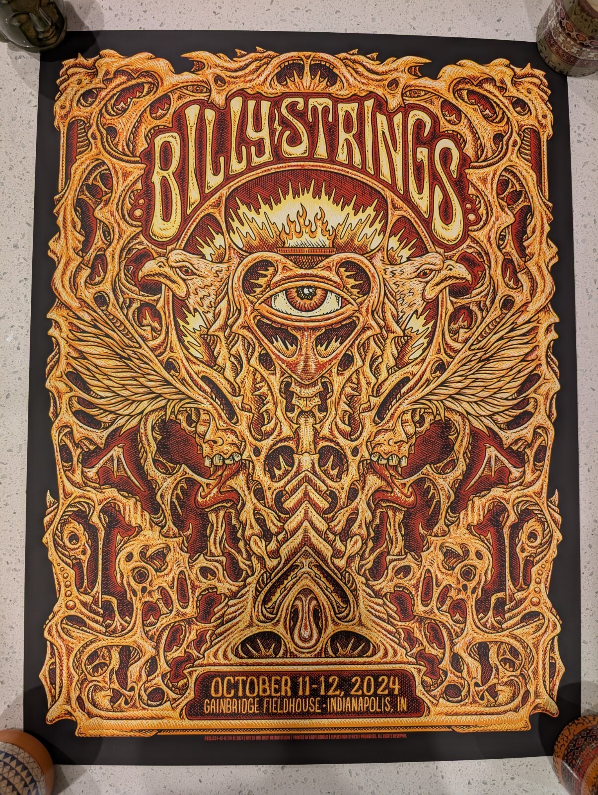 BILLY STRINGS Gainbridge Fieldhouse POSTER Murphy #/200 | eBay