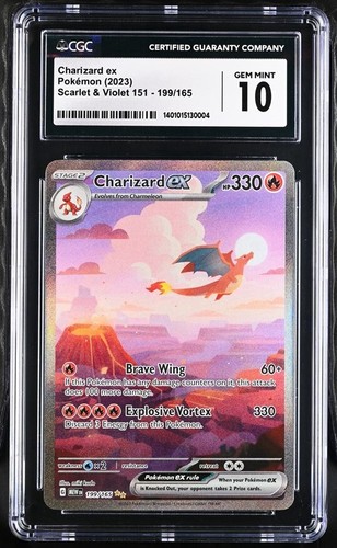 Pokémon Scarlet & Violet 151 Charizard ex 199/165 CGC 10 Gem Mint | eBay