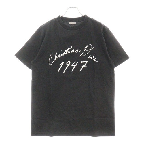 DIOR 24AW Handwritten Christian 1947 Hand Writing Logo Cotton Jersey T ...