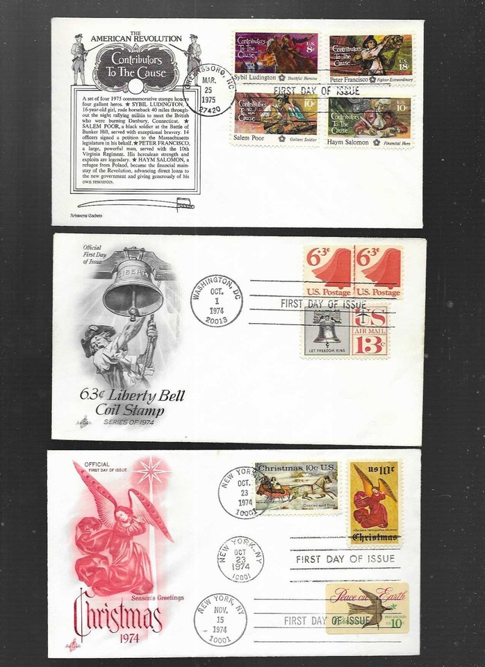 US FDC FIRST DAY COVERS COLLECTION WITH COMBO 1974 1975 LOT OF 23 | eBay