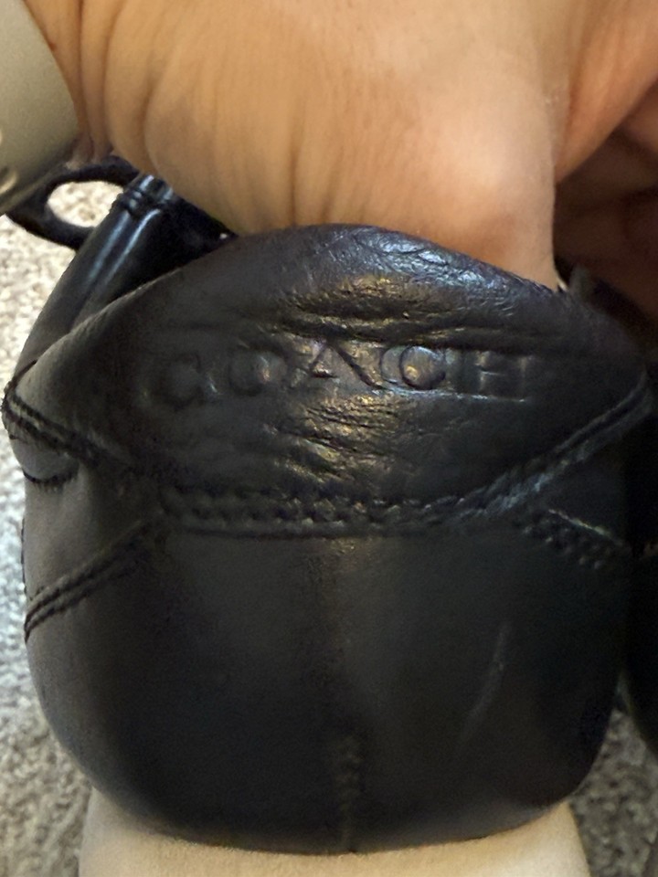 Women’s Coach Raylen Black Sneakers In Size 7.5B Pre-Owned Good ...