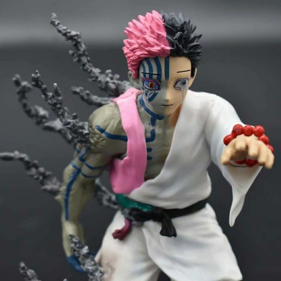 Anime Demon Slayer Akaza Hakuji PVC 17cm Figure Model Statue Toy Gift ...
