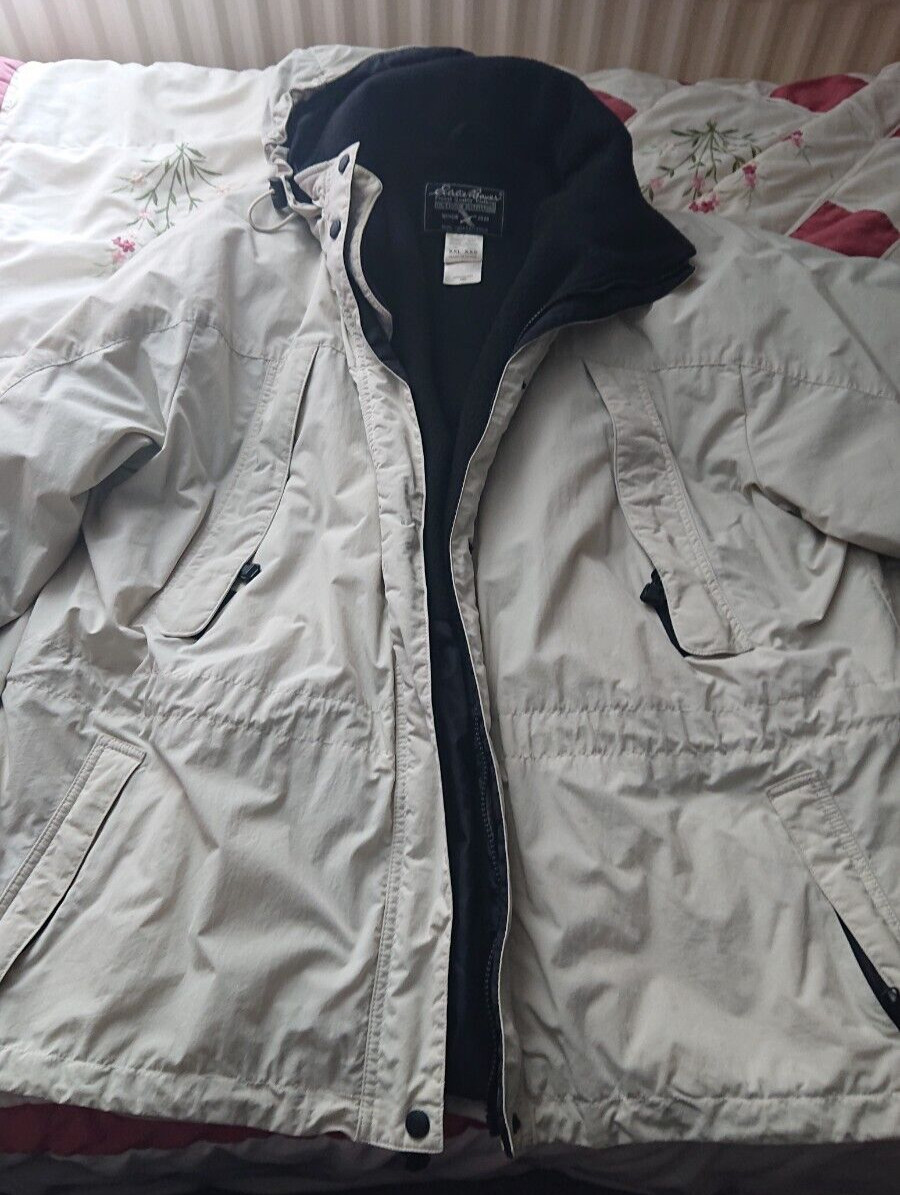 EDDIE BEAVER BEIGE EXTRA LARGE OUTDOOR COAT - BLACK … - Gem