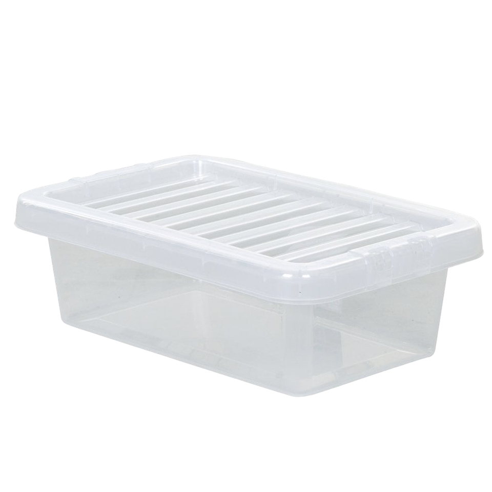 4L-80L Clear Plastic Storage Boxes With Lids Home Office Kitchen ...